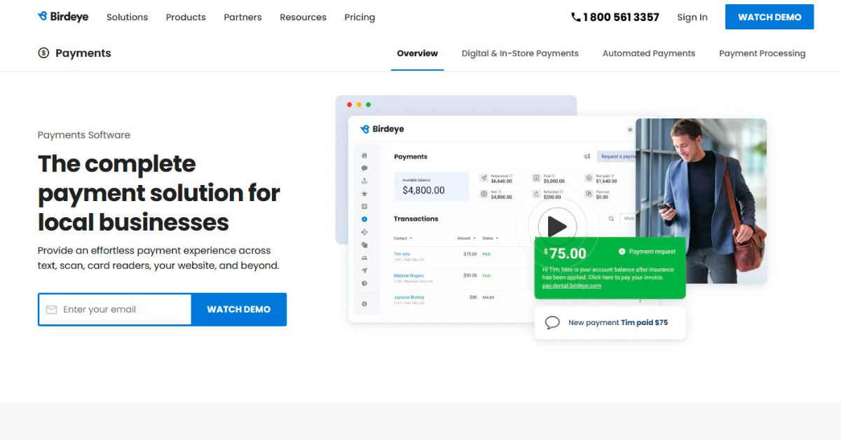Payment processing for small businesses | Birdeye