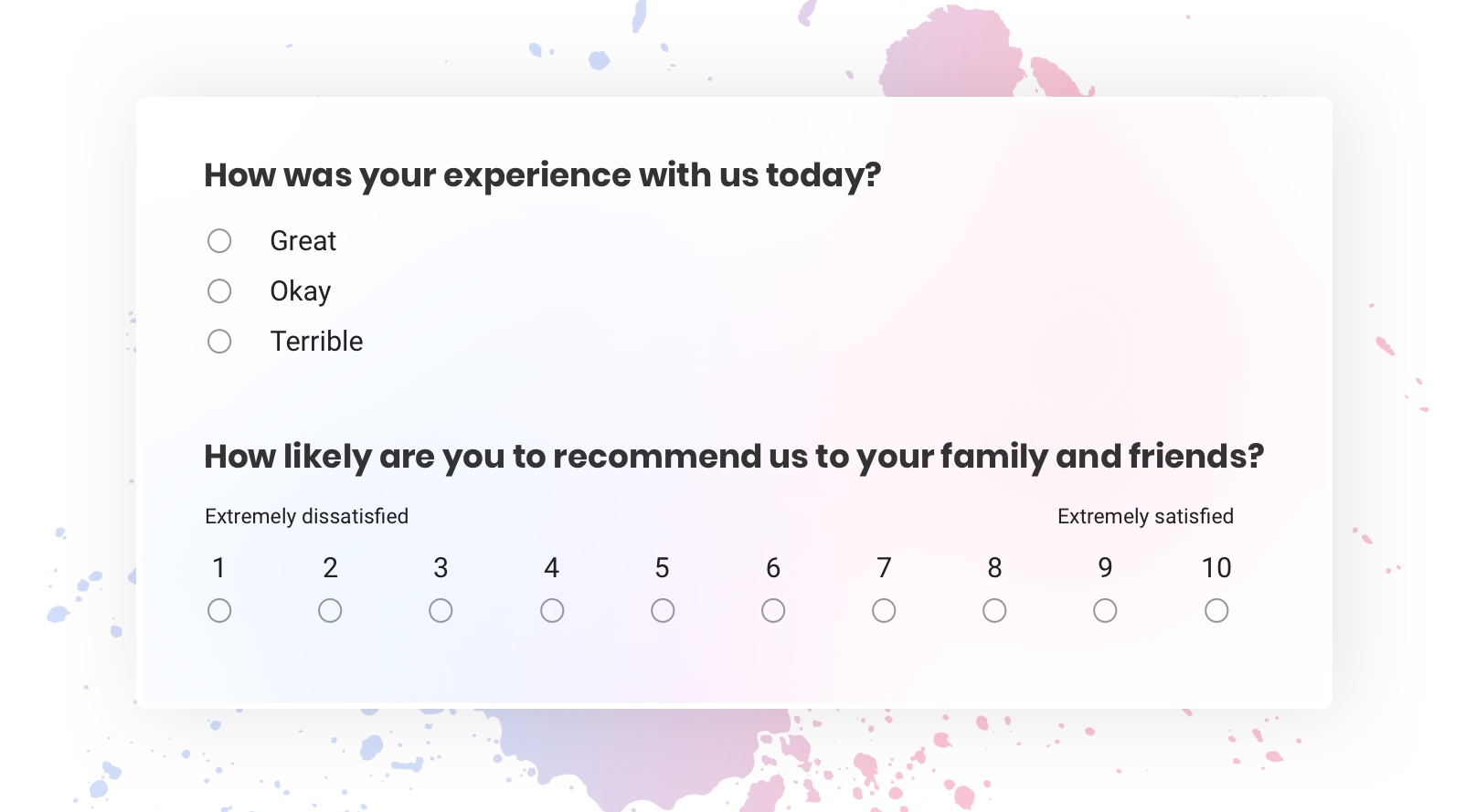 14 survey questions examples for optimal feedback | Birdeye