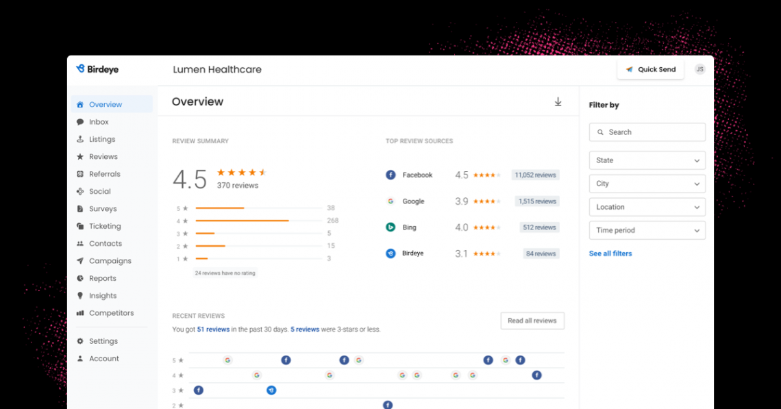 Review management made easy with Birdeye
