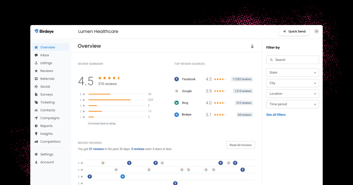 Review management made easy with Birdeye