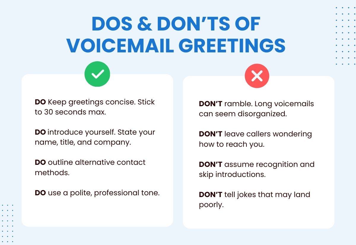 40 voicemail greeting examples to make every call count | Birdeye