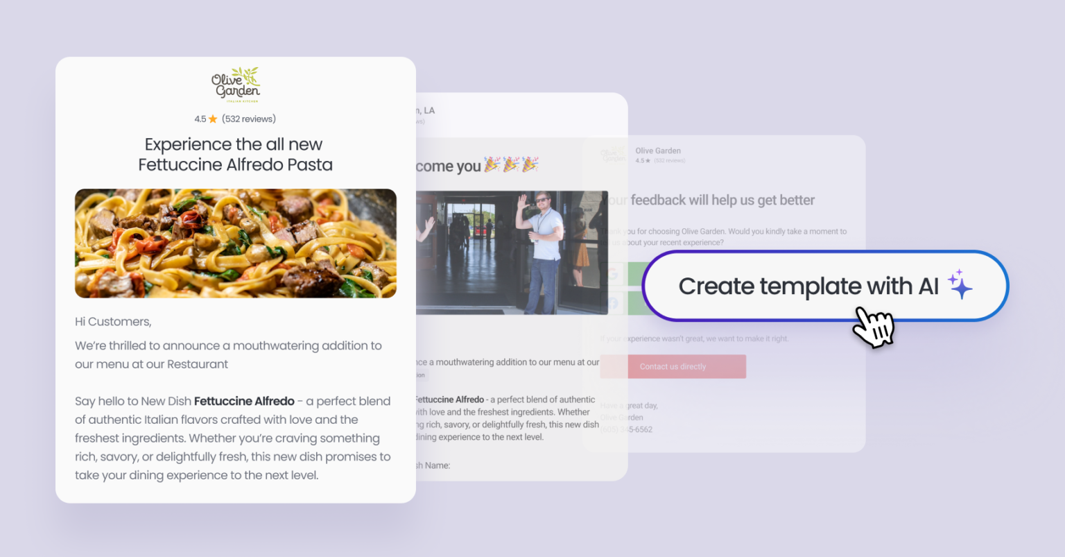Create emails with Birdeye’s AI email template builder I Birdeye