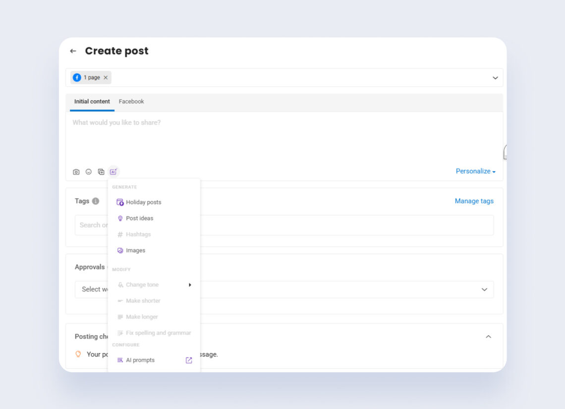 How to use an AI Facebook post generator effectively | Birdeye
