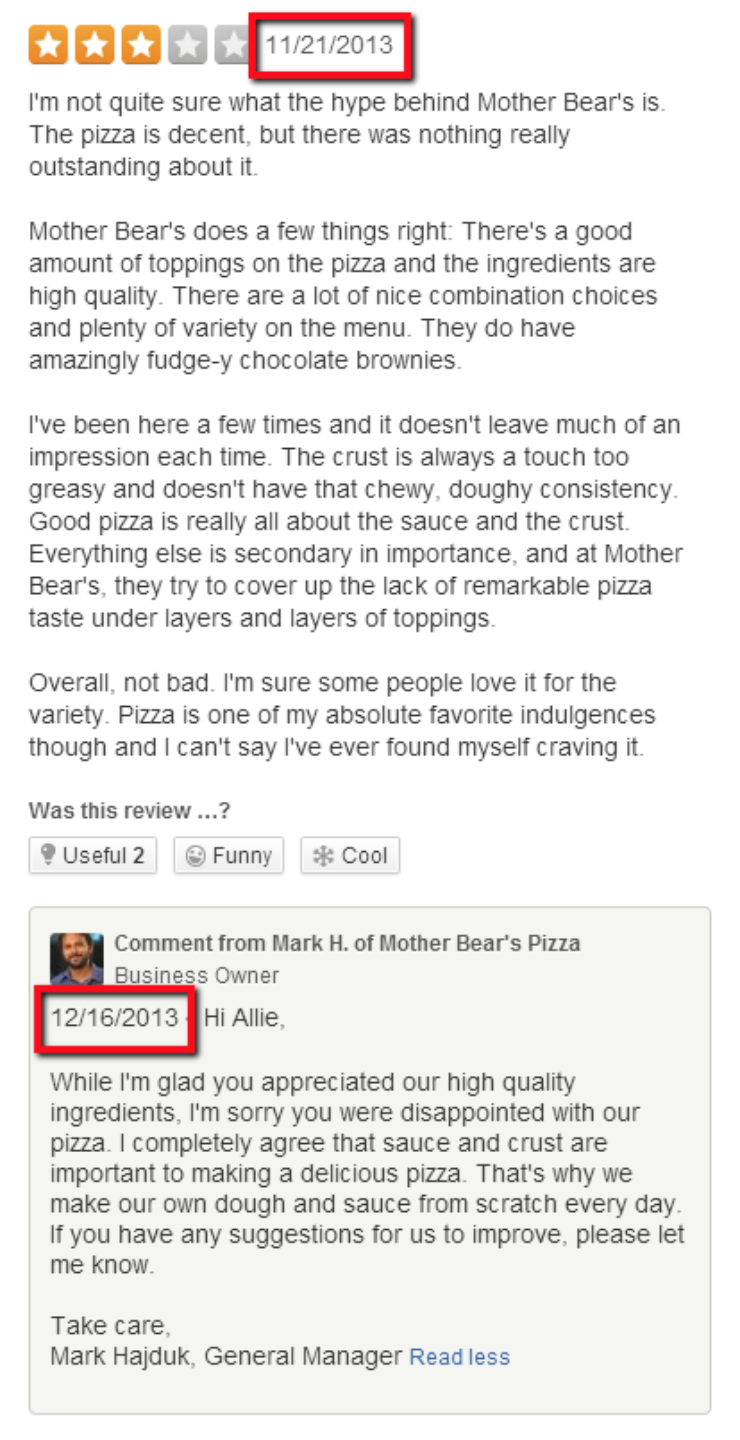 Positive review examples + response templates I Birdeye