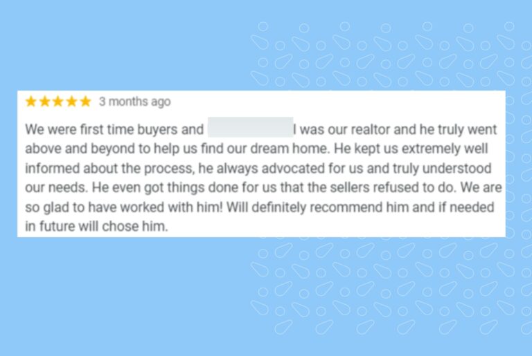 10 Best review samples for real estate agents | Birdeye