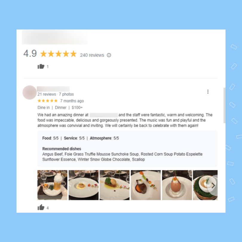 Culinary kudos: 40+ good restaurant review examples | Birdeye